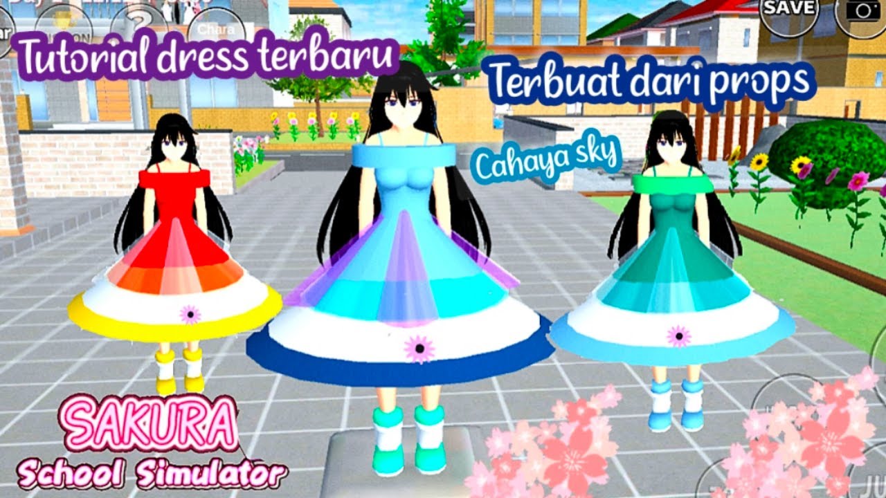TUTORIAL BAJU BARU # DRESS TERBARU DARI PROPS # SAKURA SCHOOL SIMULATOR ...