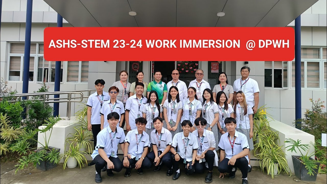 ASHS-STEM Work Immersion Endorsement @ DPWH Isabela Second | 030424 - YouTube