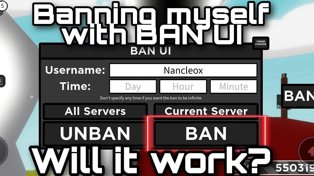 Banning Myself With Ban UI , Will It Work? | Slap Battles - YouTube