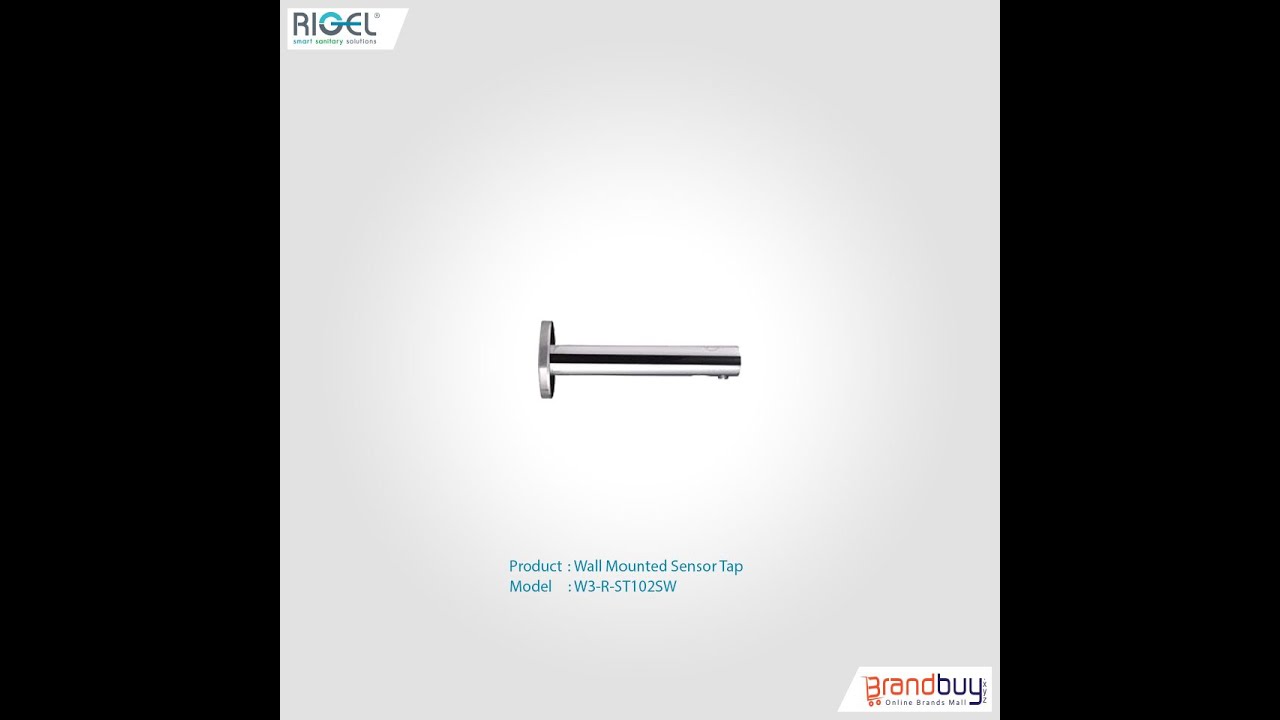 RIGEL W3 R ST102SW WALL MOUNTED SENSOR BASIN TAP - YouTube