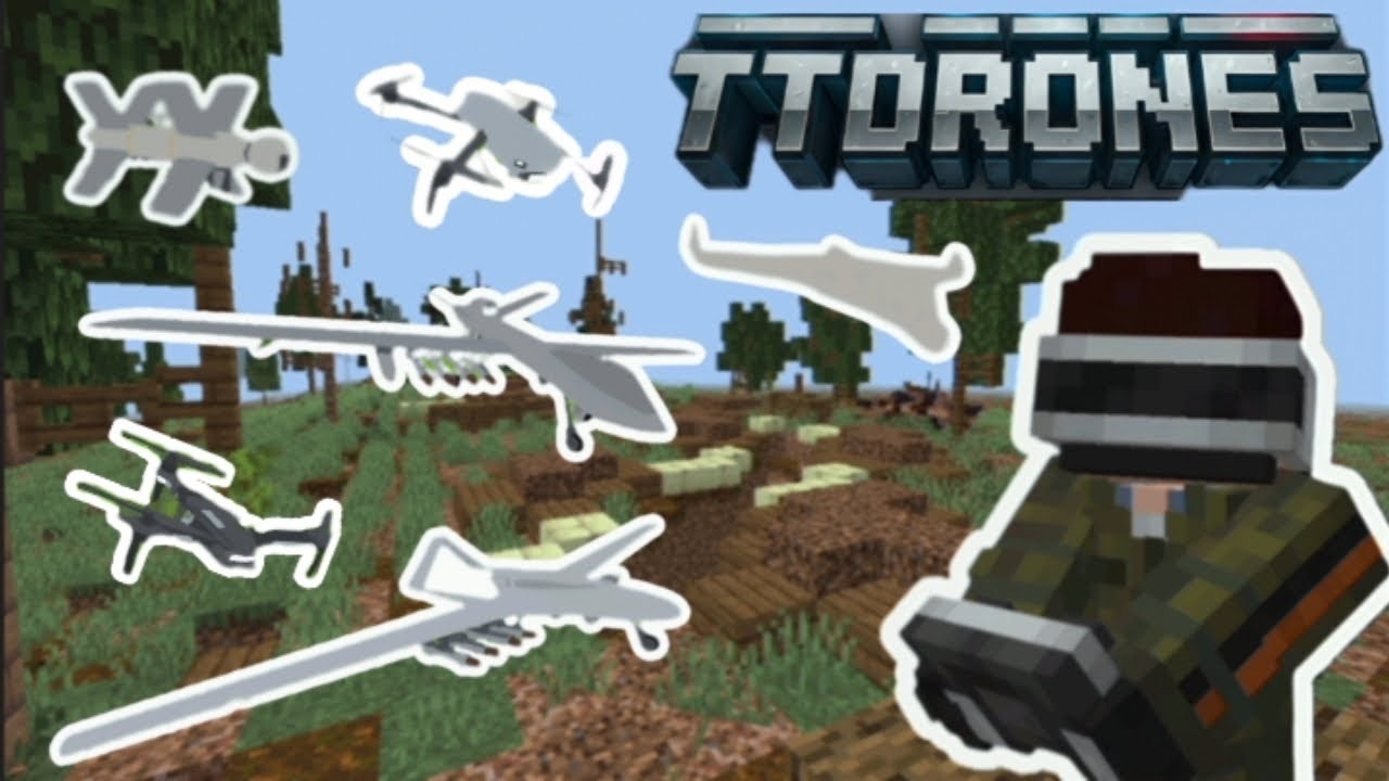 ОБЗОР МОДА ДРОНЫ/TT DRONES | Minecraft PE 1.21.51 - YouTube