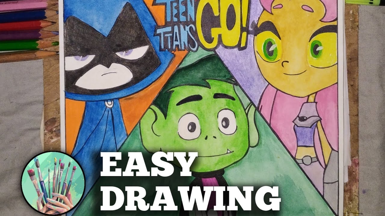 DRAWING | TEEN TITANS GO sketch | easy drawing tutorial | santanu ...