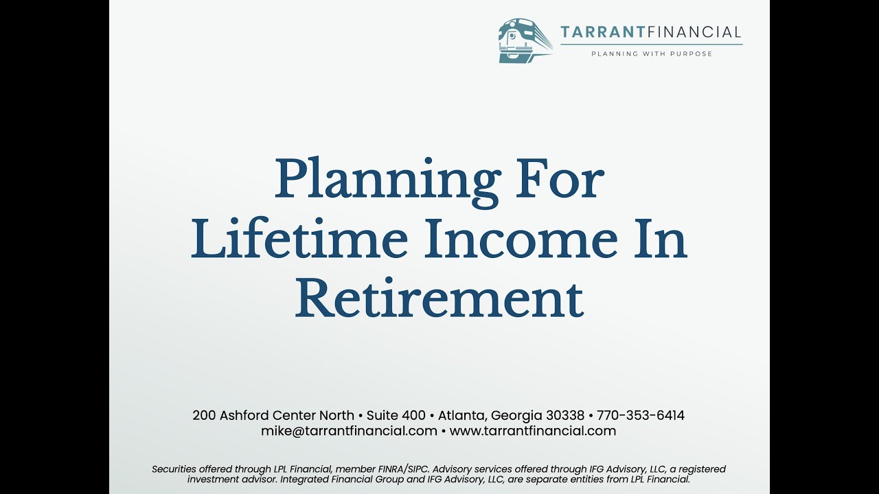 Planning For Lifetime Income - YouTube