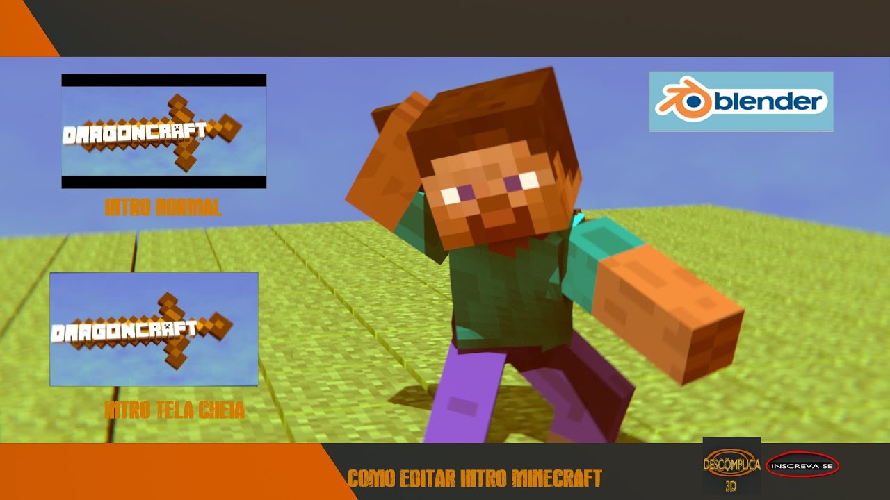 como editar intro minecraft e deixar uma intro em tela cheia no blender ...