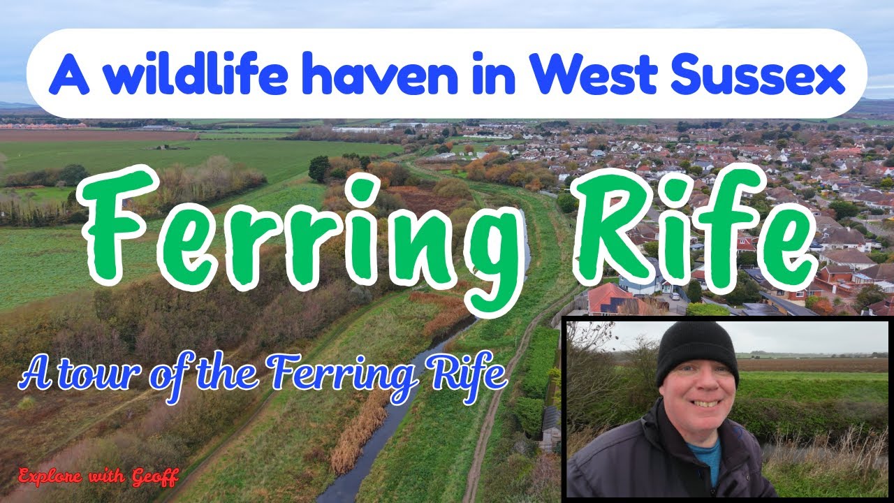 Land & aerial tour of The Ferring Rife, a stream in West Sussex, UK ...