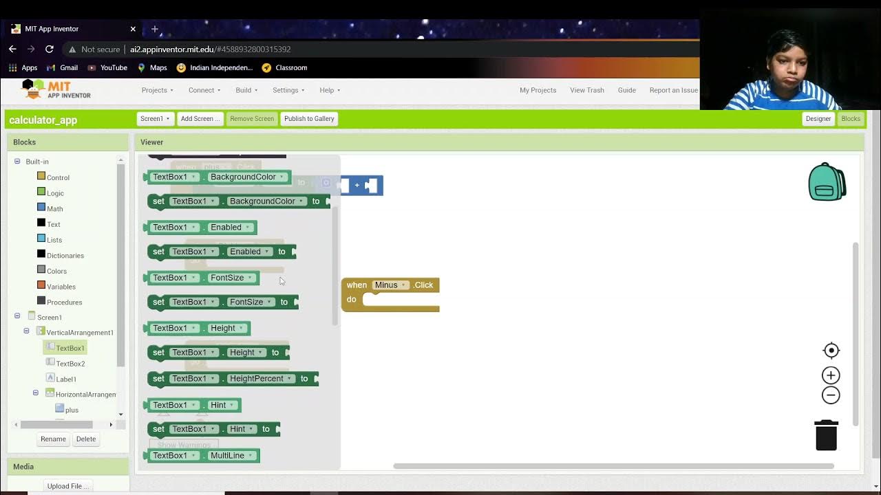 How to make calculator app in MIT app inventor - YouTube