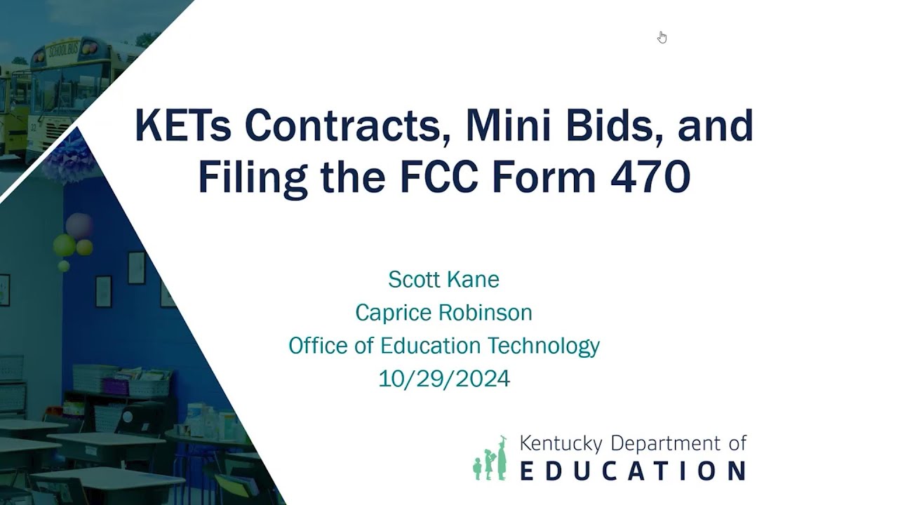 KETs Contracts, Mini Bids, and Filing the FCC Form 470 - YouTube