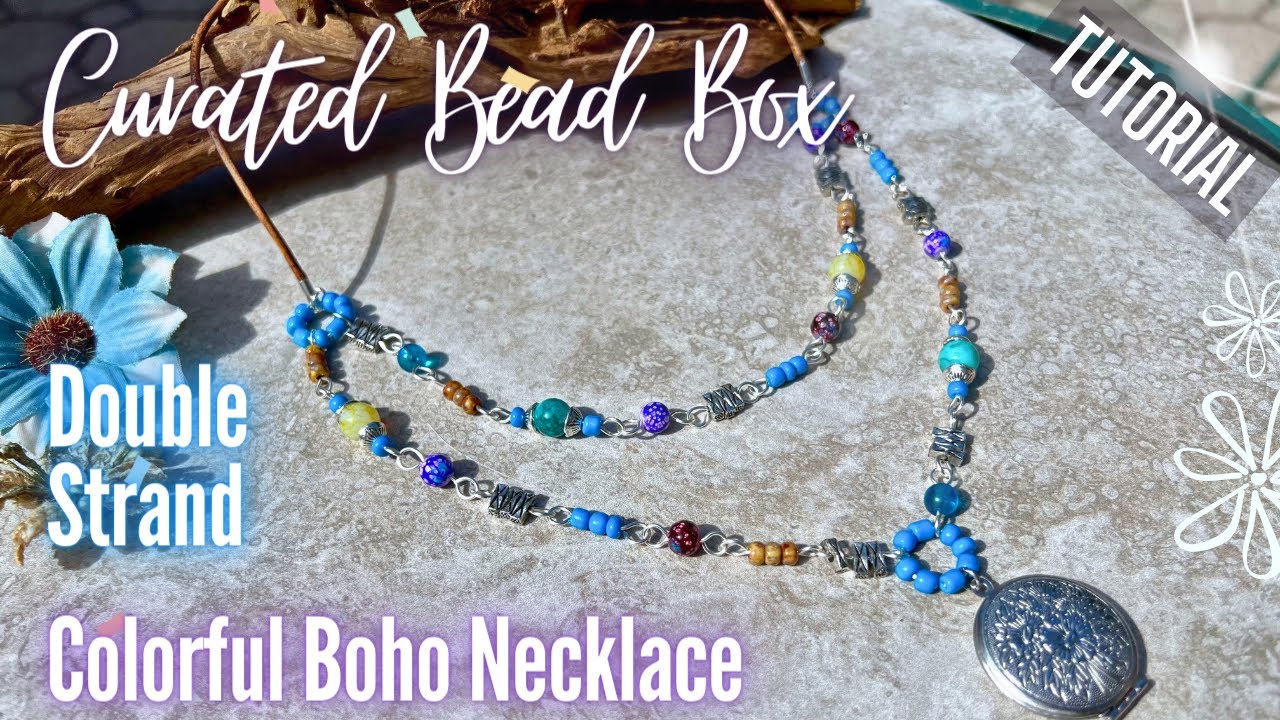 Colorful Boho Necklace | Jewelry Making Tutorial | Curated Bead Box ...
