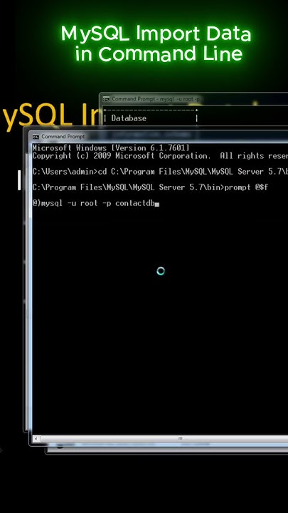 MySQL Import Data in Command Line #mysql #importdata #commandline - YouTube