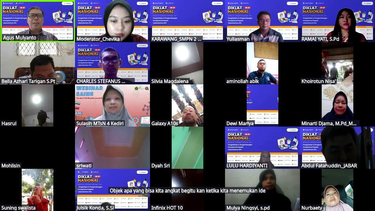#1 Diklat 38JP: Pengelolaan dan Pengembangan Kompetensi Kepala Laboratorium IPA - YouTube
