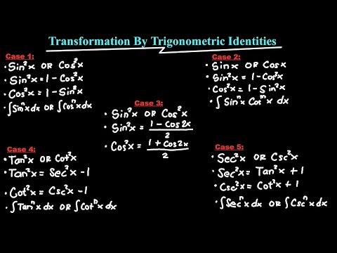 Integration - Transformation by Trigonometric Identities/Formulas - YouTube