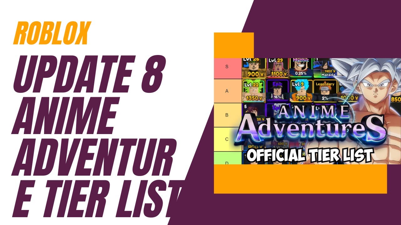 Update 8 Anime Adventure tier list (Roblox) - YouTube