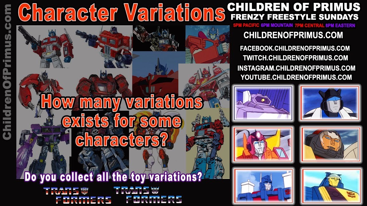 Frenzy Freestyle Sundays - Character Variations - Children of Primus ...