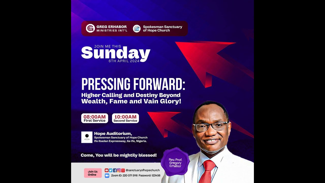 PRESSING FORWARD | SECOND SERVICE | SSOH | 07-04-2024 - YouTube