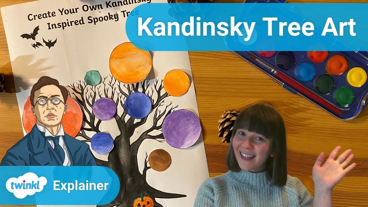 How to Use the Kandinsky-Inspired Spooky Tree Art Activity - YouTube