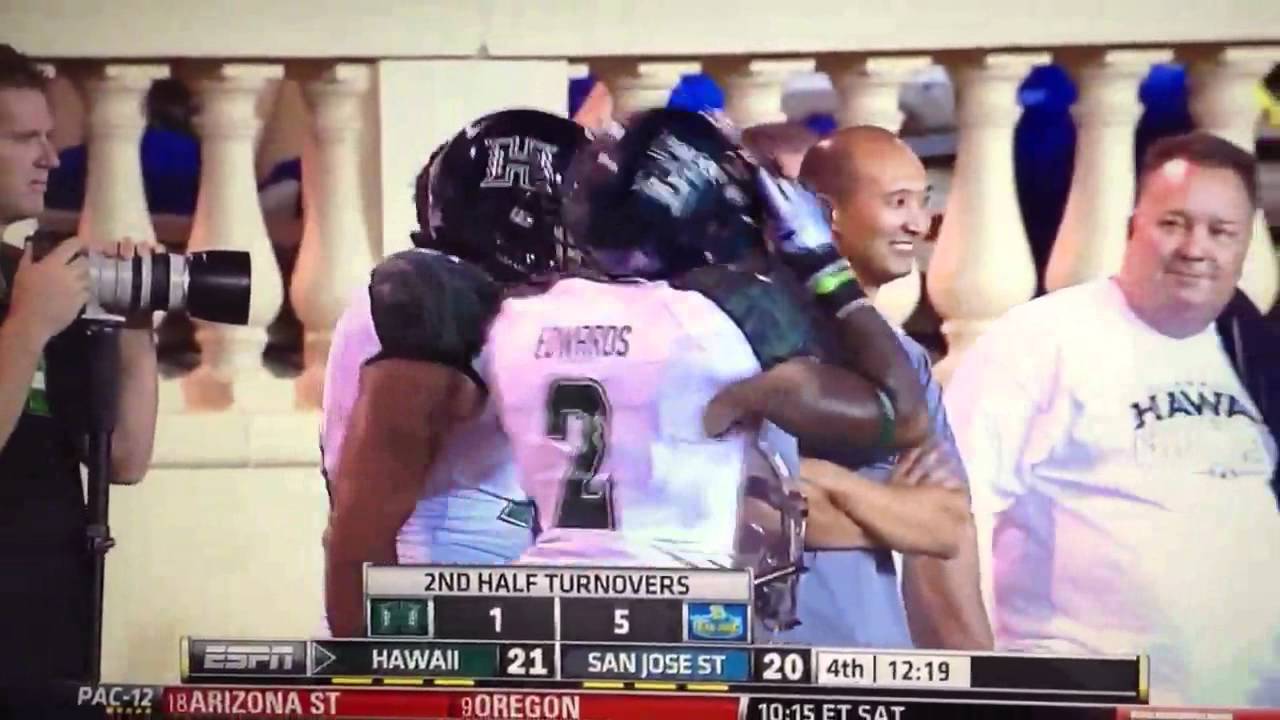 Mike Edwards INT Hawaii Football - YouTube
