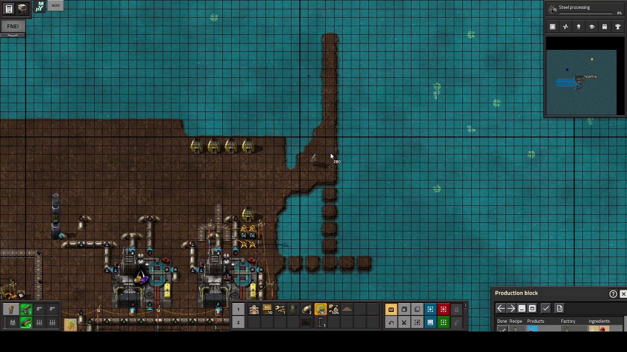 Factorio PyBlock - Part 7 - Looking for copper? Go fish! - YouTube