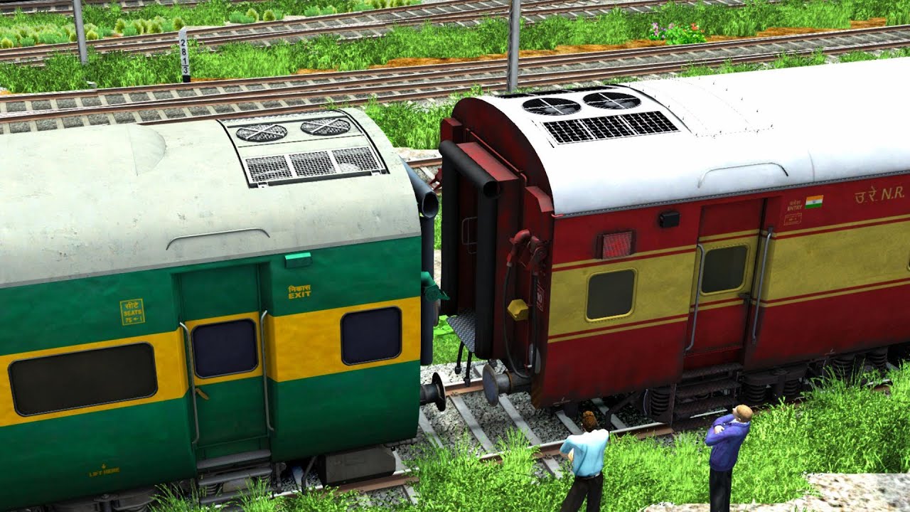 WAP-7 ELECTRIC ENGINE COUPLING ICF Gareeb Rath To Icf Rajdhani Express ...