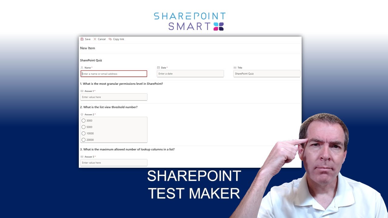 Test Maker for SharePoint Online Microsoft Lists Modern List View - YouTube