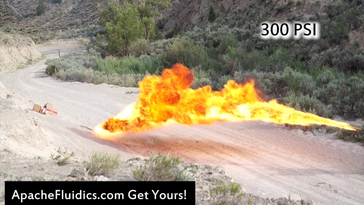 What's the MOST POWERFUL FLAMETHROWER you can buy? - YouTube