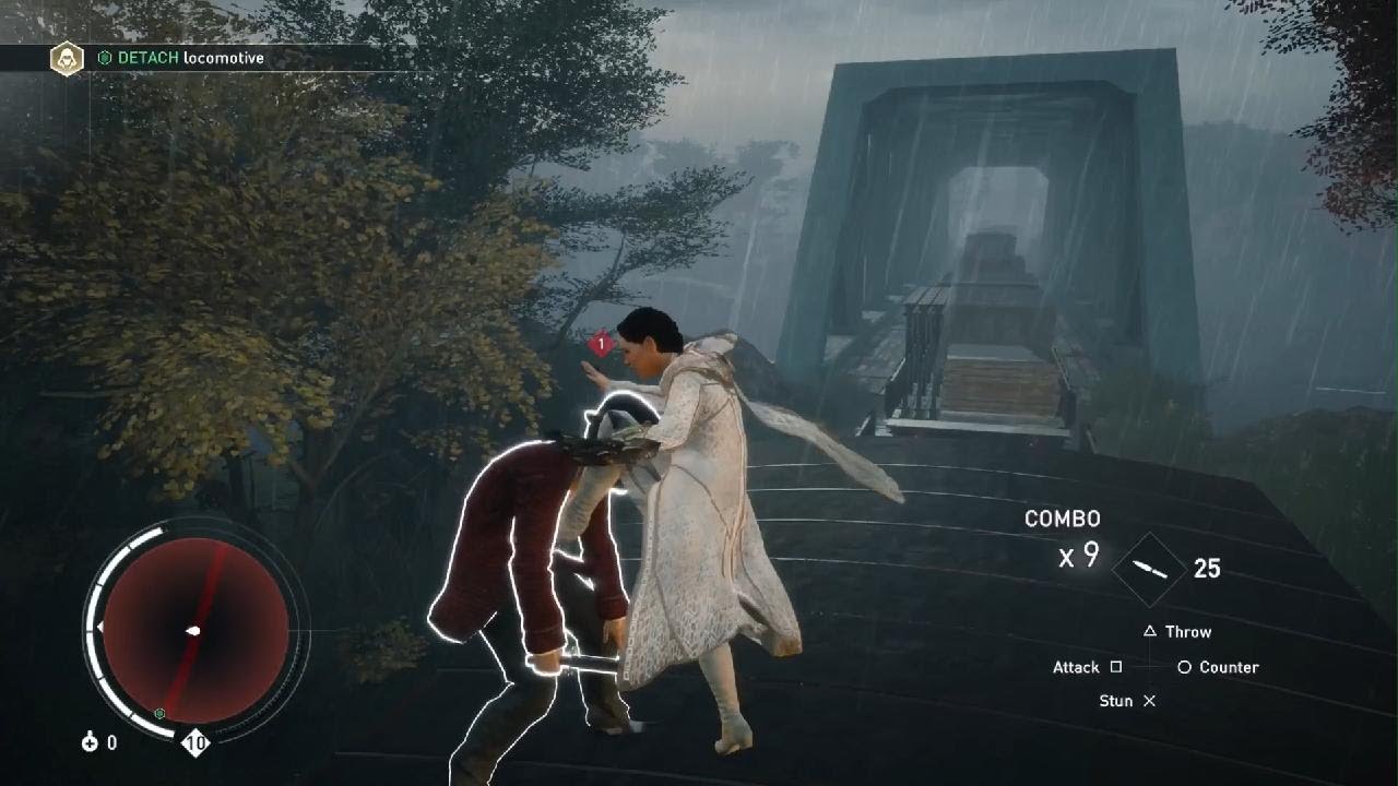 Assassin's Creed Syndicate Kick Enemies Off Of Train - YouTube