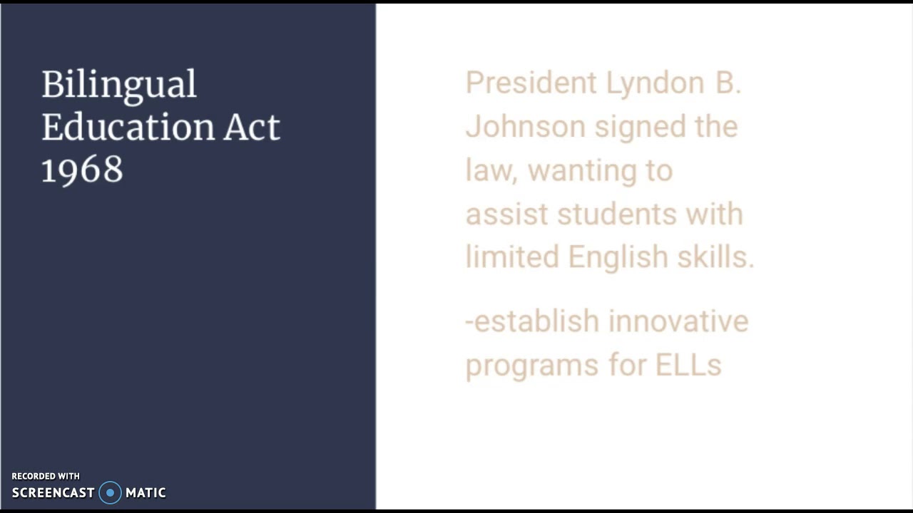 Laws and Cases that Impacted ELL Education - YouTube