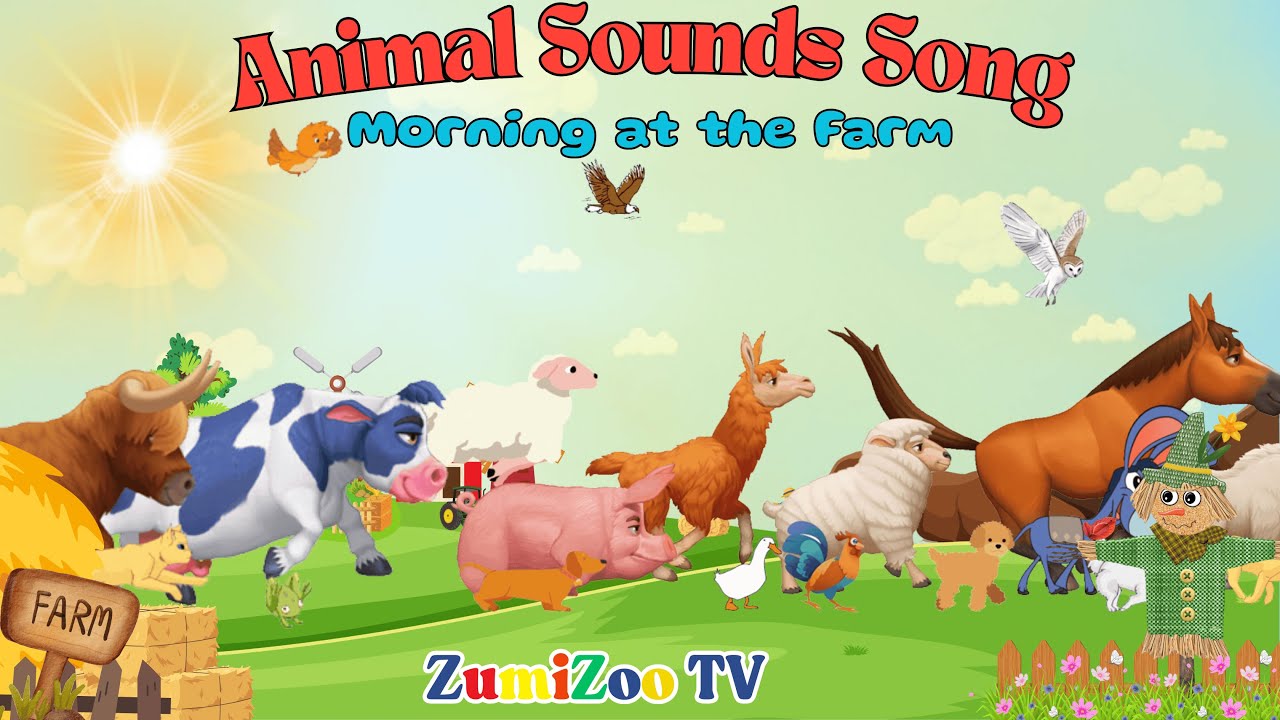Animal Sounds Song | Morning at the Farm Song | Animal Sounds & Rhymes ...