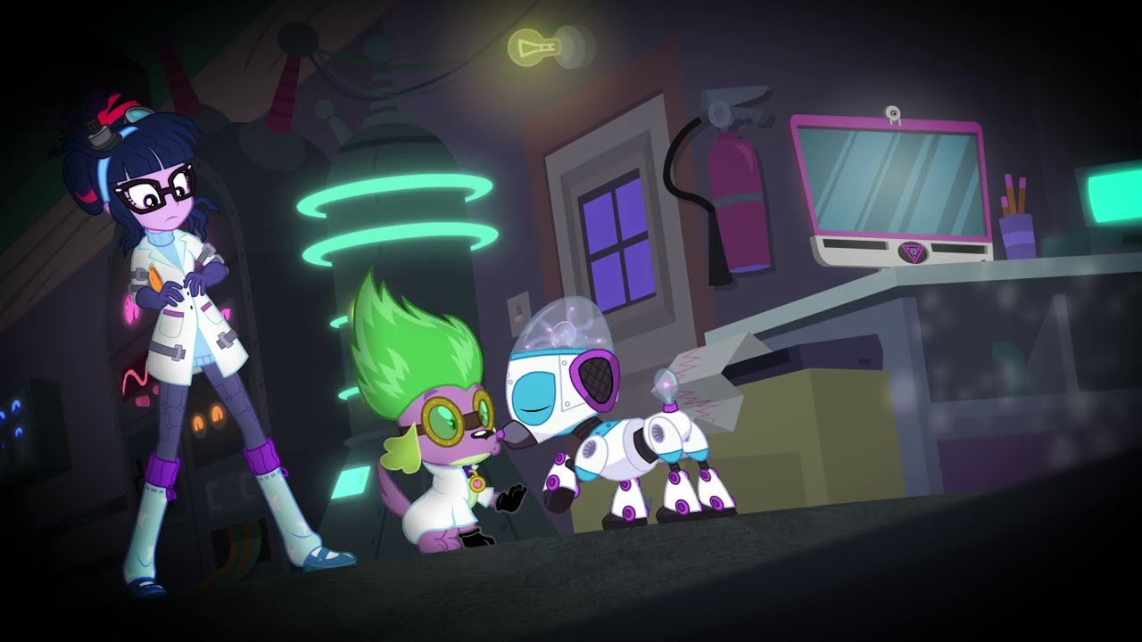 Spike And Robot Dog - My Little Pony Equestria Girls - YouTube