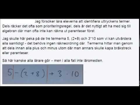 Prioriteringsregler Matte djävulen - YouTube