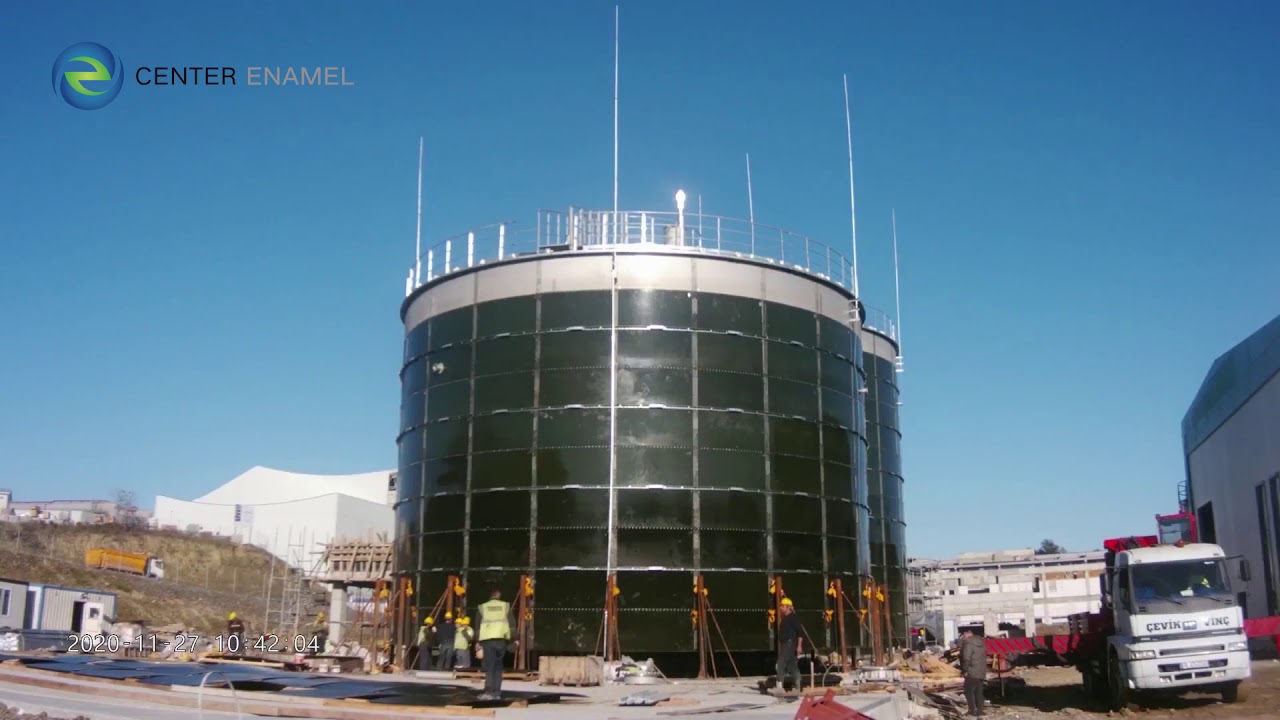 Glass Fused to Steel Tanks Installation | Center Enamel - YouTube