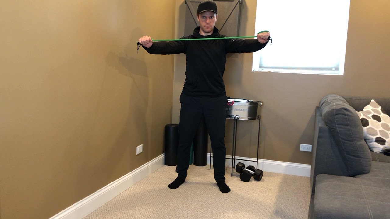 Standing Horizontal Abduction + Trunk Rotation - YouTube