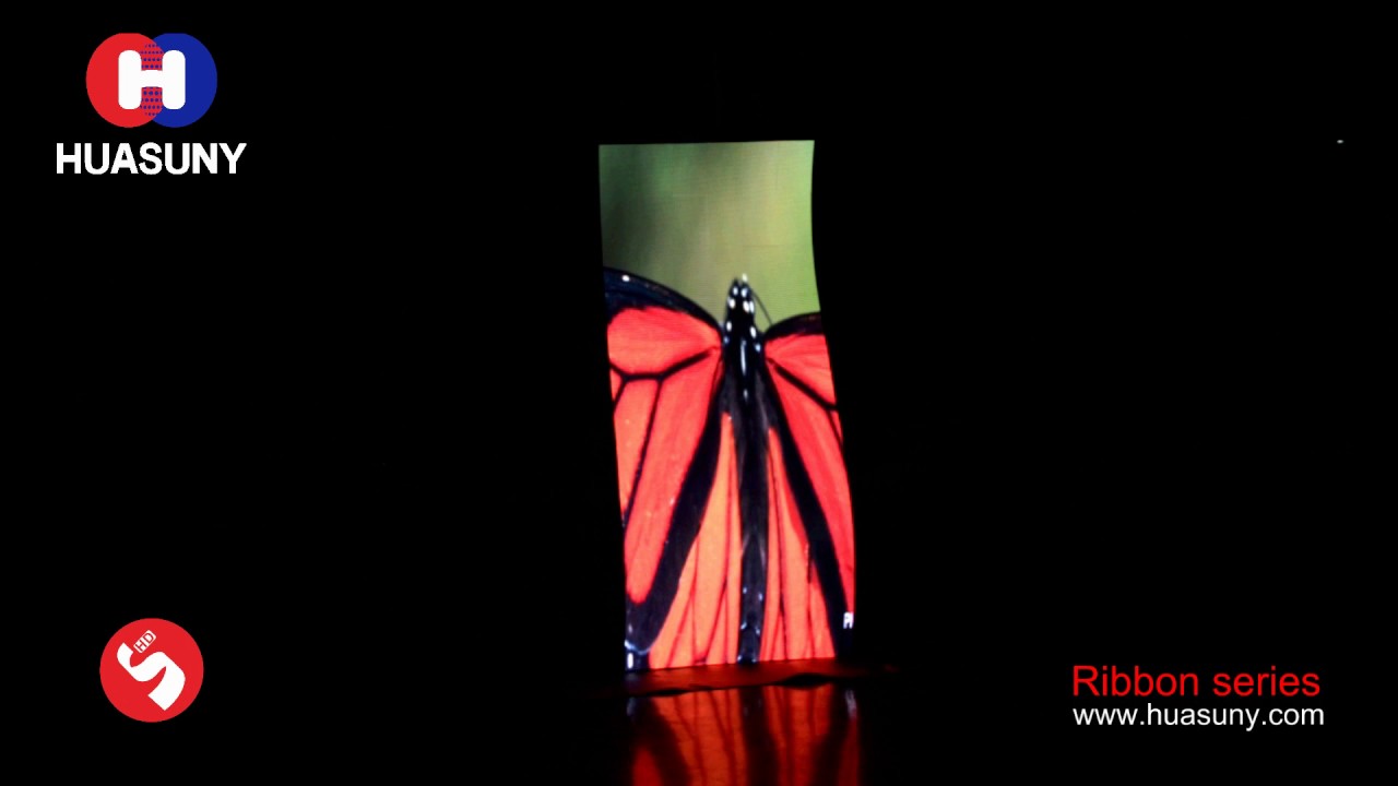 Ultra Soft Ribbon Rubber Soft LED Screen for Irregular Shape - YouTube