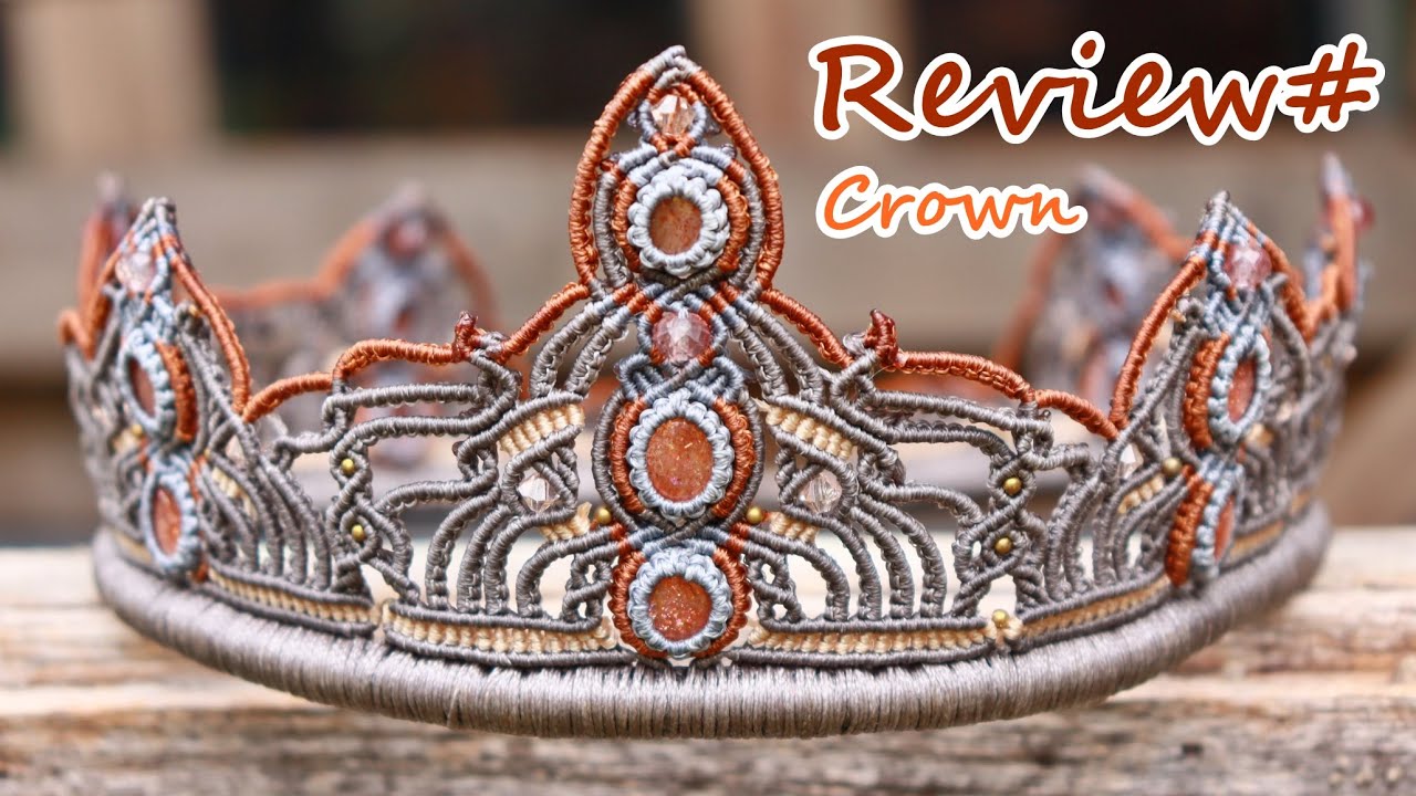 Review#2 -Macrame crown design-Sunstone gemstone-Waxed thread-Bohemian ...