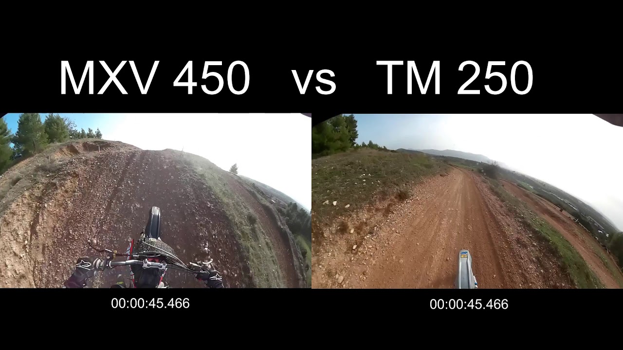 2 Stroke VS 4 Stroke : TM 250 vs MXV 450 - YouTube