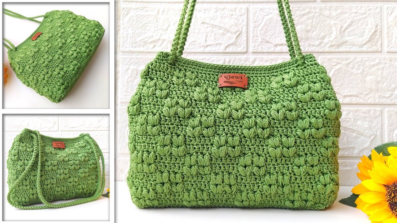 EASY CROCHET BAGS TUTORIAL FOR BEGINNERS - TAS RAJUT MODEL TERBARU ...