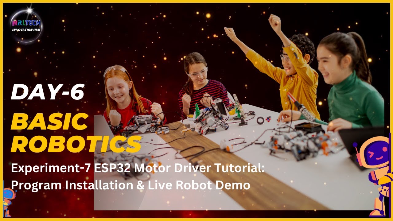 Day-6 Basic Robotics || ESP32 Motor Driver Tutorial || Live Robot Demo ||MRL Tech Solutions ...