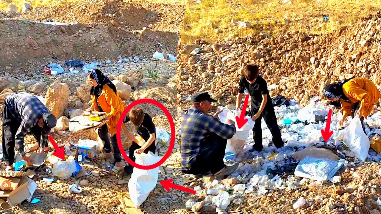 The effort of a poor father and his children who burns the hearts of ...
