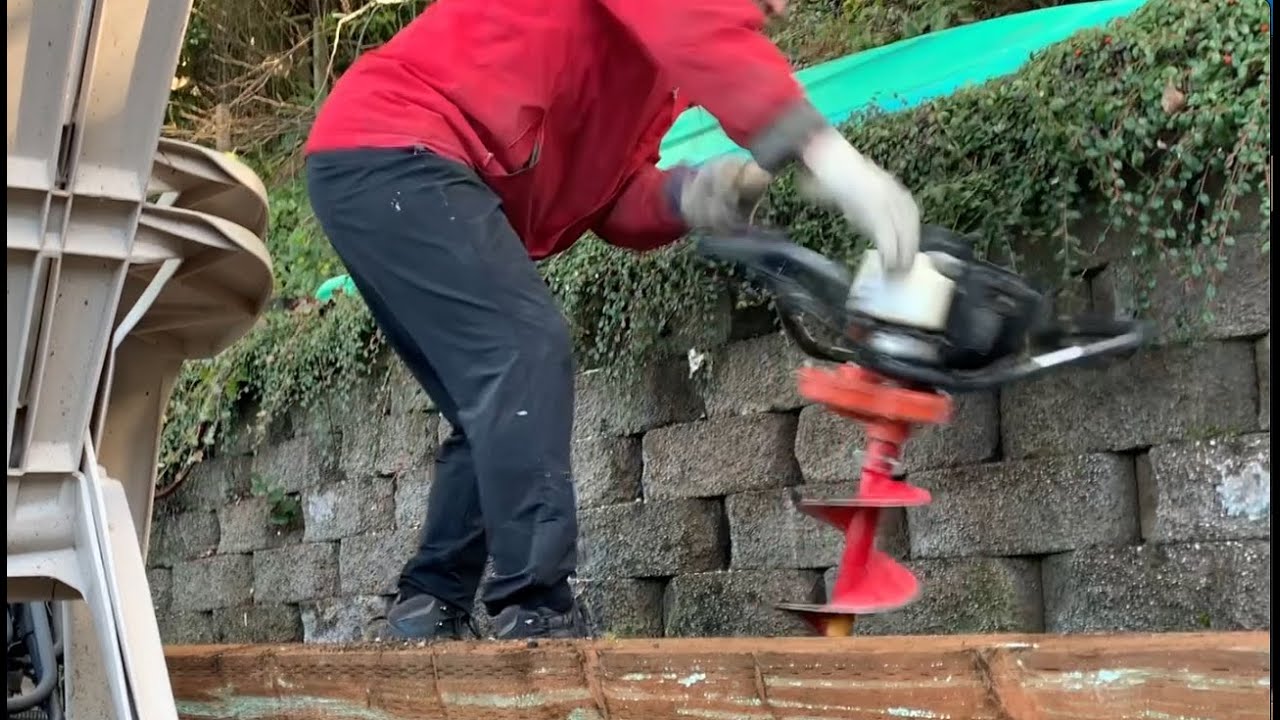 Construction Fail - Runaway Post Hole Auger Throws Operator - YouTube