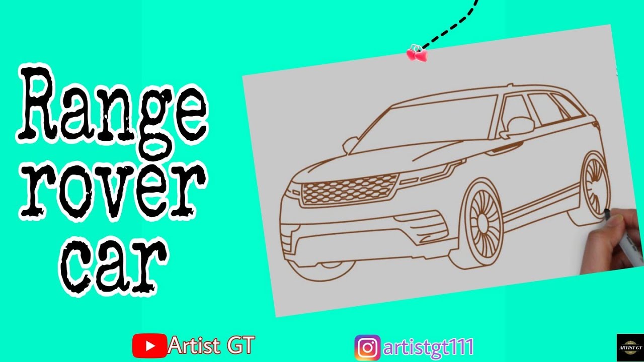How to draw range rover car step by step/how to draw luxury car/easy ...