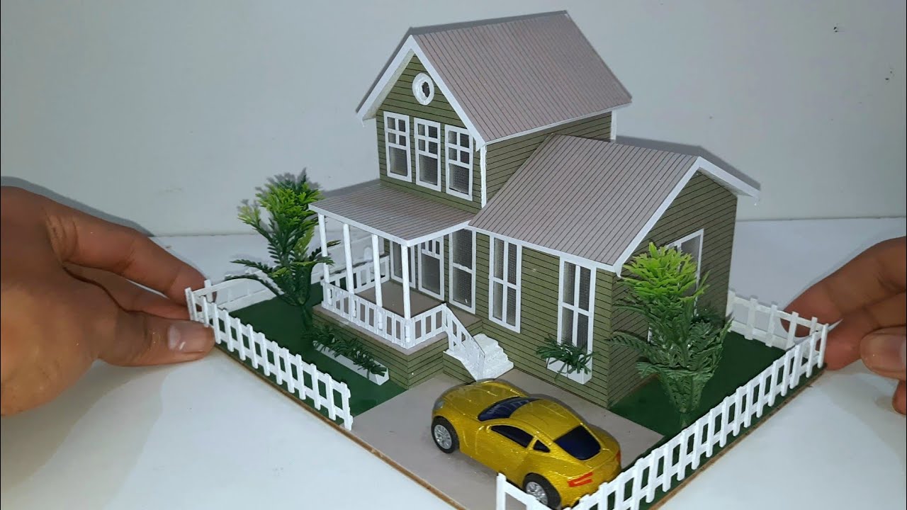 How To Make House With Cardboard | DIY Mini House - YouTube