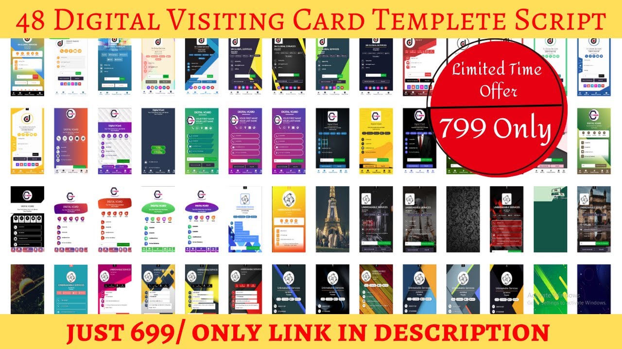 Digital Visiting Card With 48 Premium Card Themes | Digital Visiting Card Script | Infinitix ...