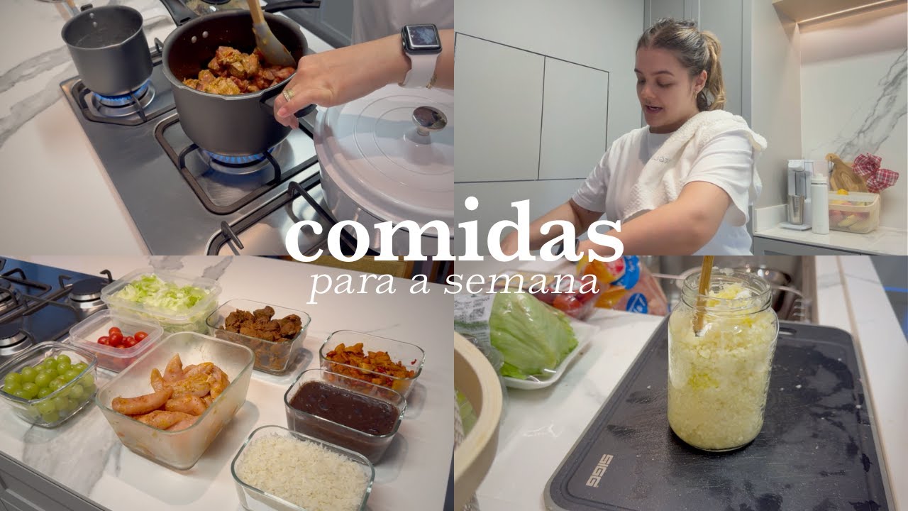 FAZENDO COMIDA PRA SEMANA TODA | Preparativos das comidas saudáveis ...