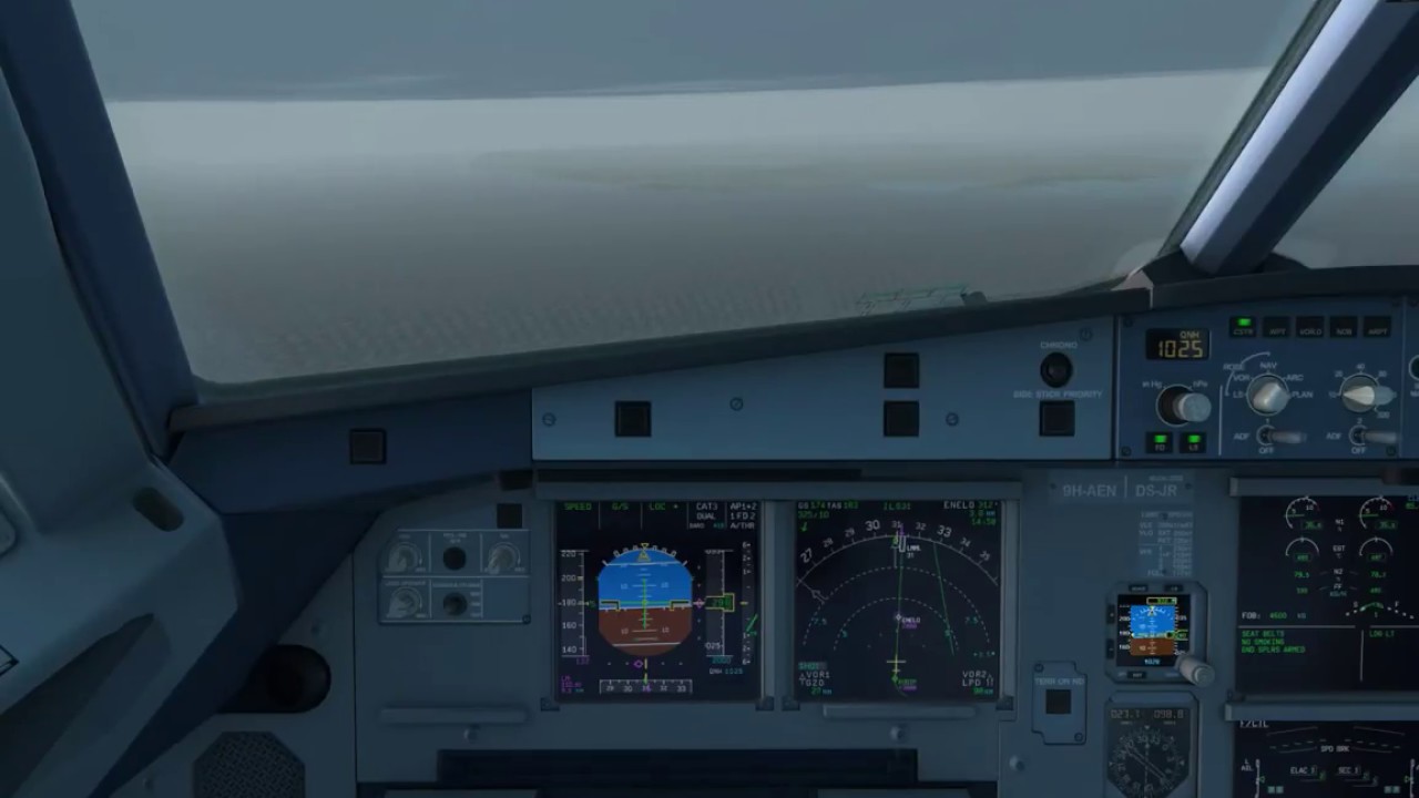 FSX - Approach and landing at Luqa LMML runway 31 - YouTube