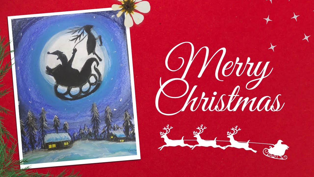 A Beginner's Guide to Drawing a Festive Merry Christmas Scene - YouTube