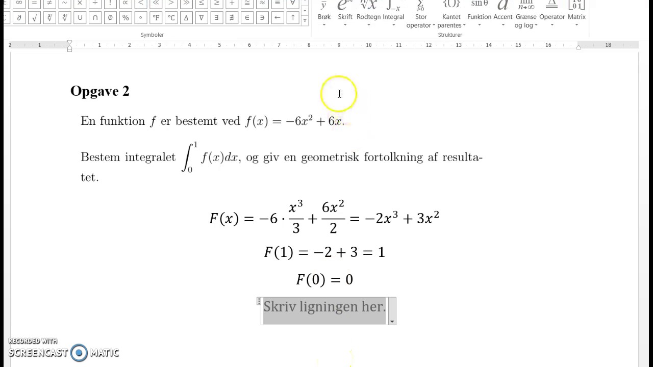 UH Integralregning opgave 2 - YouTube
