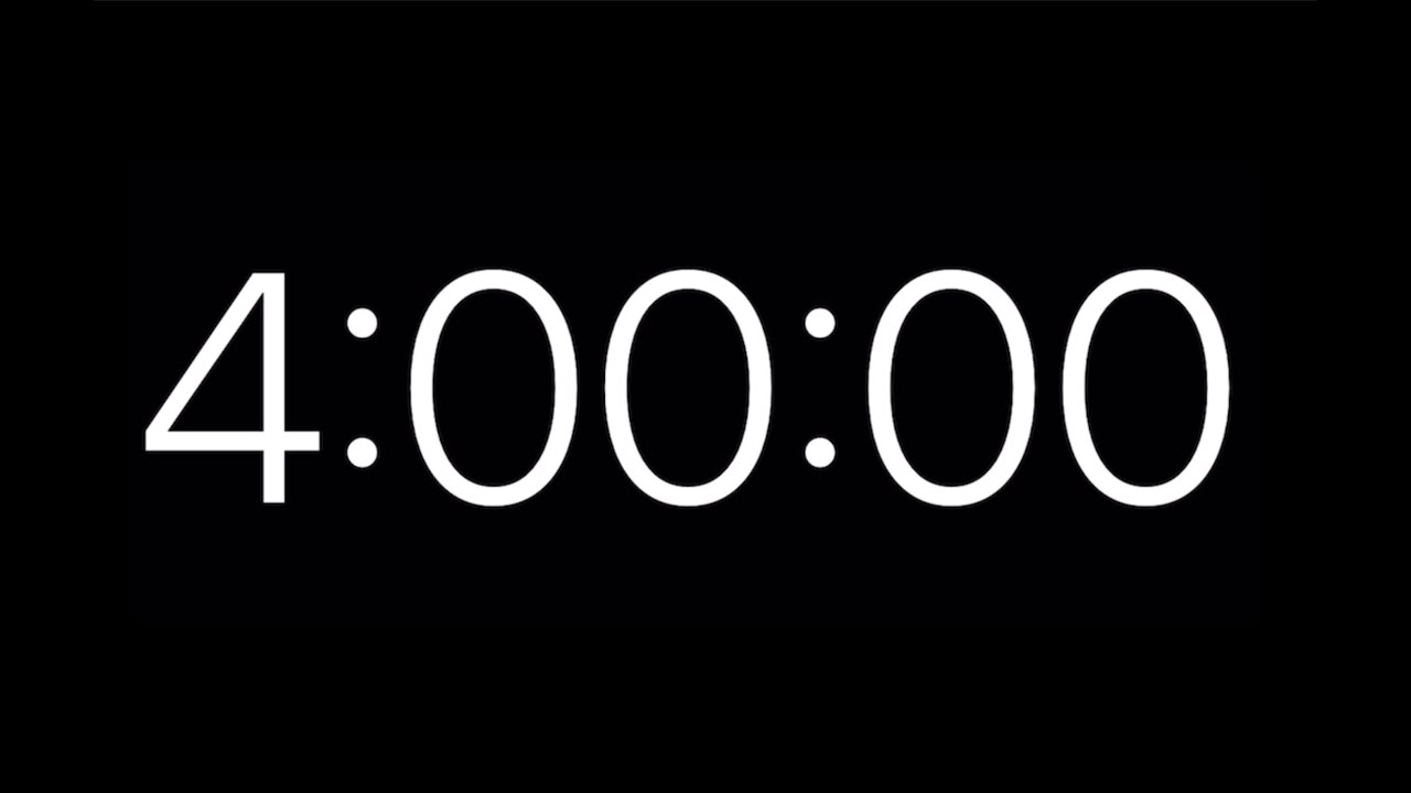 4 hour timer : จับเวลา 4 ชั่วโมง - YouTube