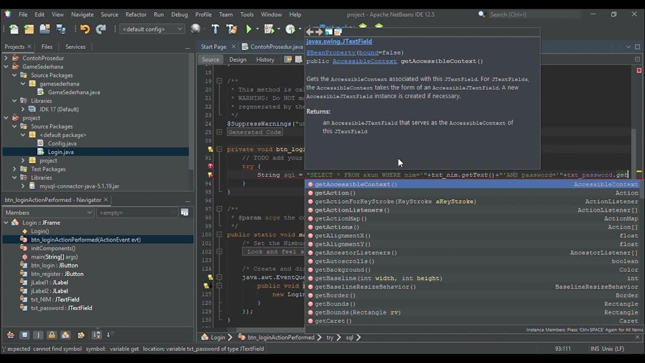 Cara membuat form login dan registrasi yang terkoneksi dengan database MySql menggunakan Java ...