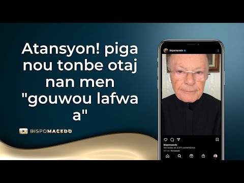 Atansyon! piga nou tonbe otaj nan men \