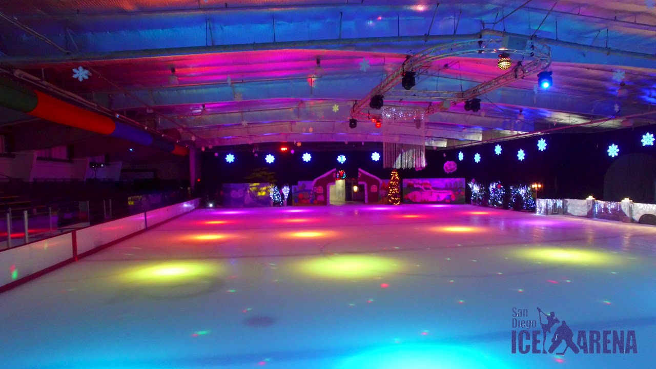 Fly Above San Diego Ice Arena In Christmas Mode - YouTube