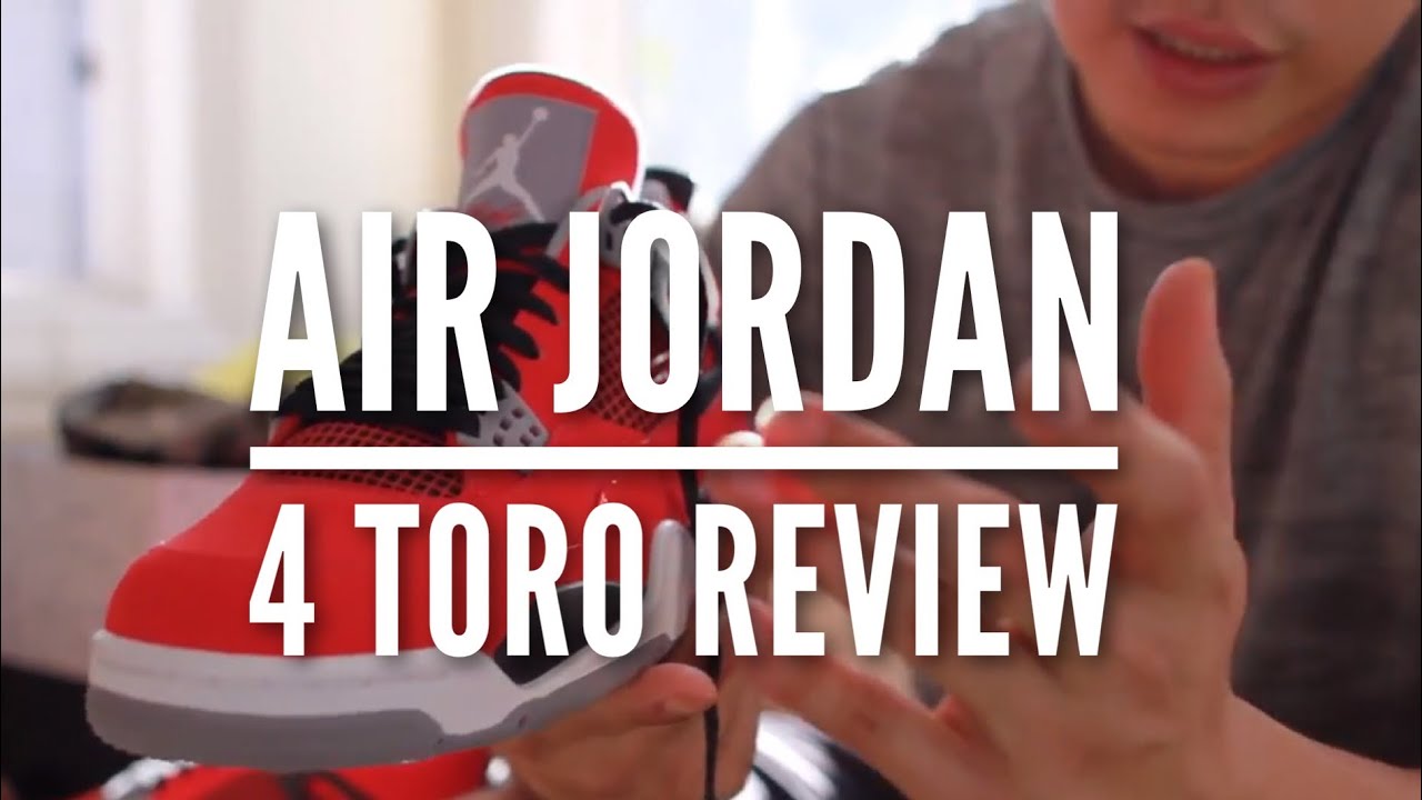 REVIEW AIR JORDAN RETRO 4 TORO - YouTube